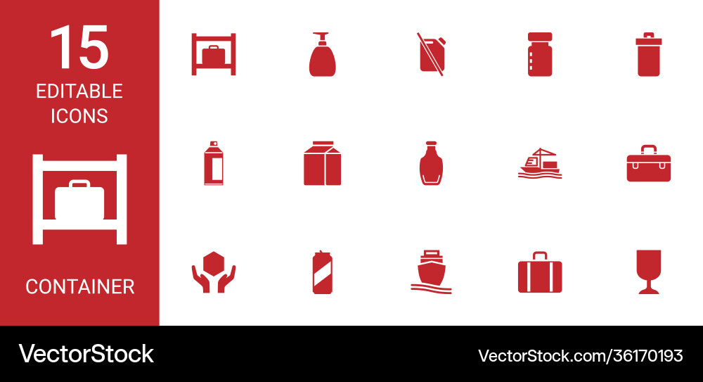 Container Icons Lizenzfreies Vektorbild - VectorStock