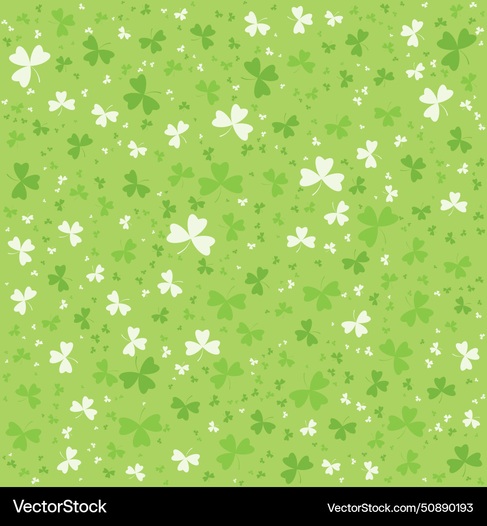 Cute clover leaves seamless pattern background Vector Image