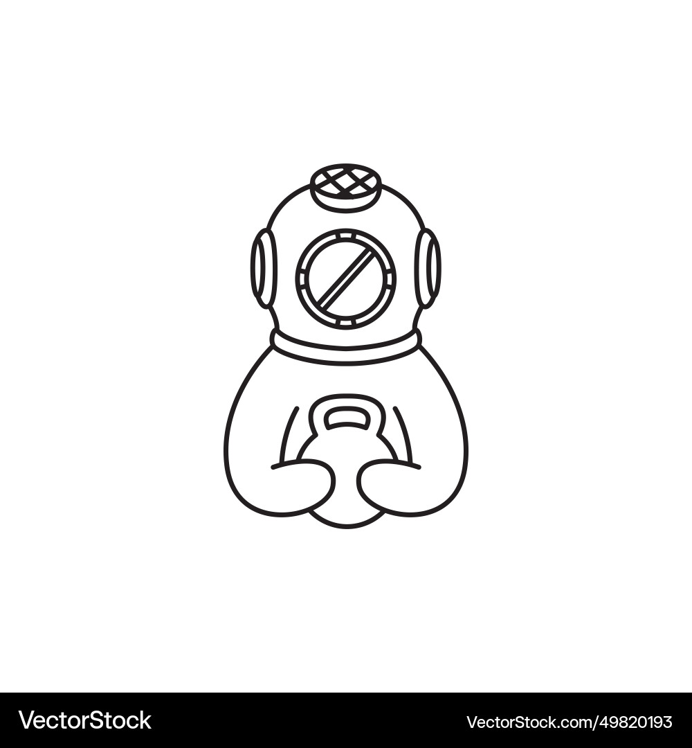 Diving helmet icon logo design Royalty Free Vector Image