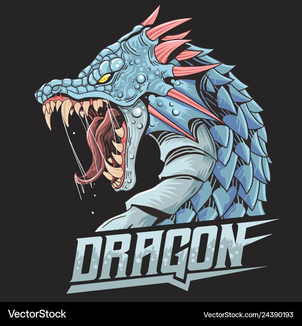 Dragon head Royalty Free Vector Image - VectorStock