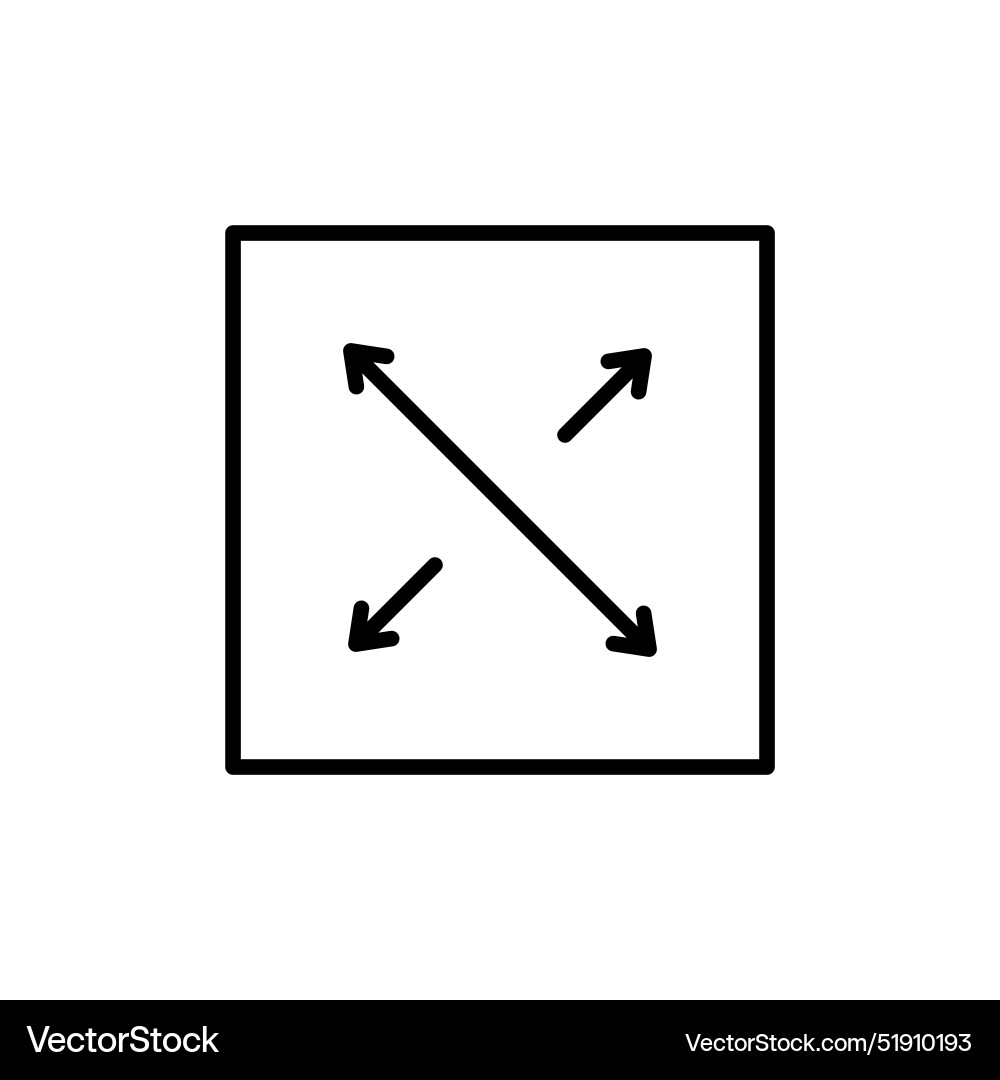 Expand arrow icon ideal for growth Royalty Free Vector Image