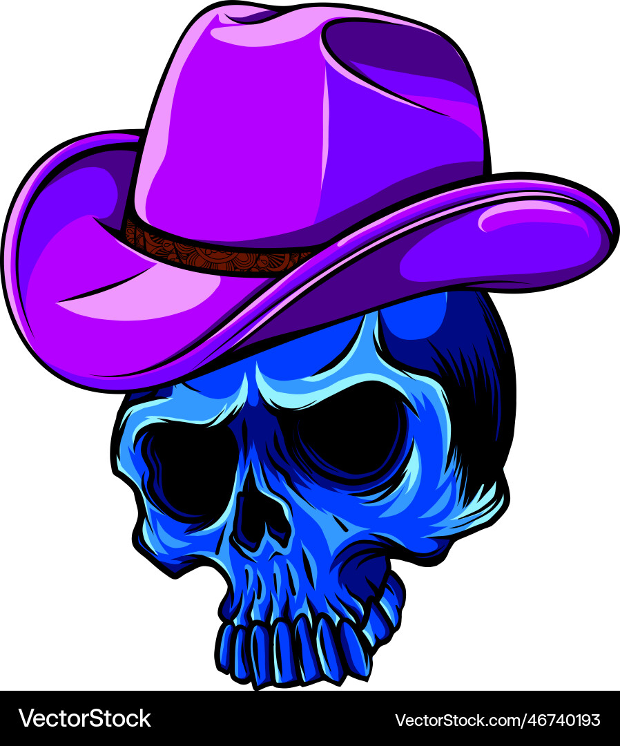 Gangster skull head design Royalty Free Vector Image