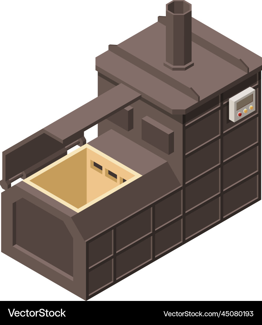 Garbage tank isometric composition Royalty Free Vector Image