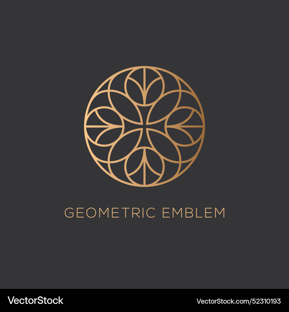 Geometric emblem Royalty Free Vector Image - VectorStock