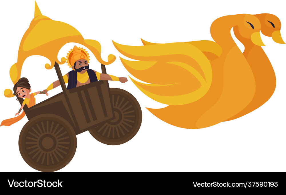 Goddess sita cartoon character Royalty Free Vector Image