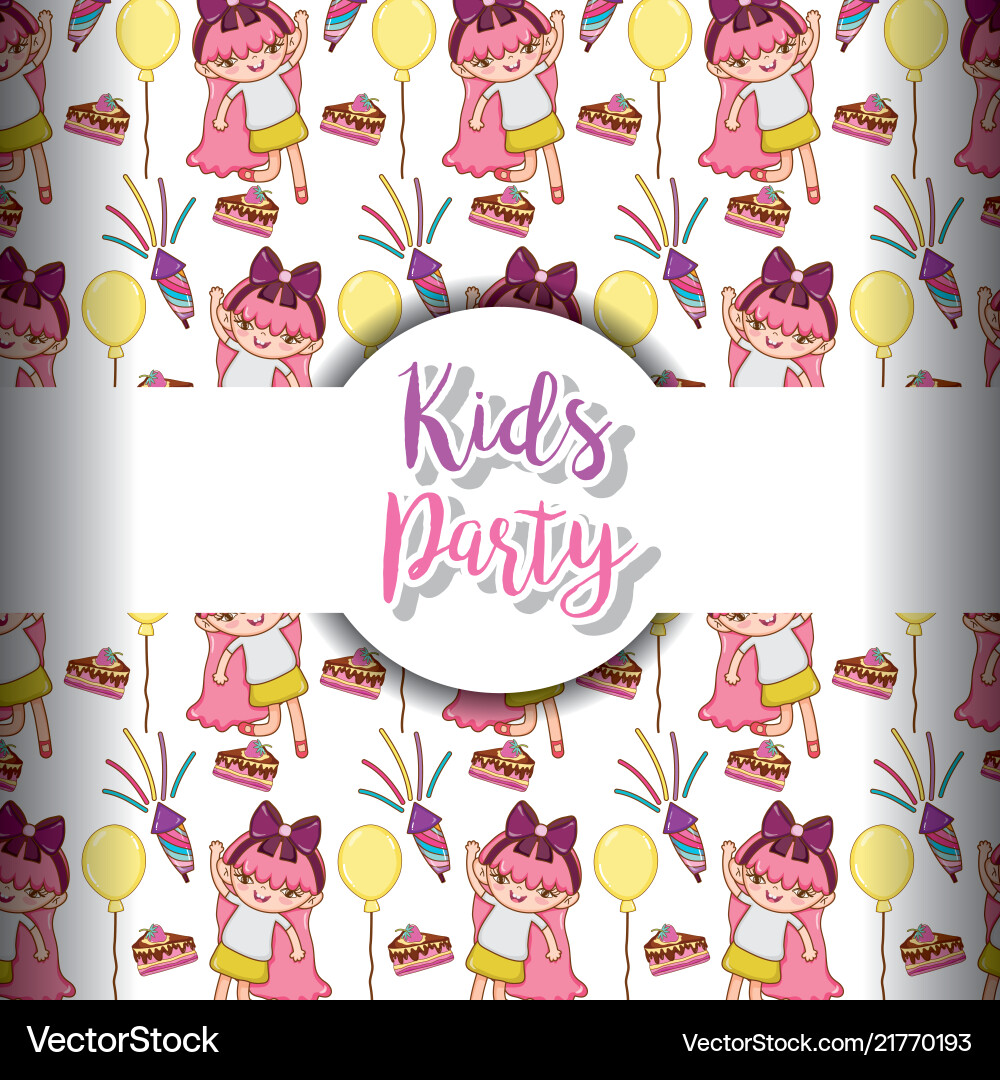 Kids party background Royalty Free Vector Image