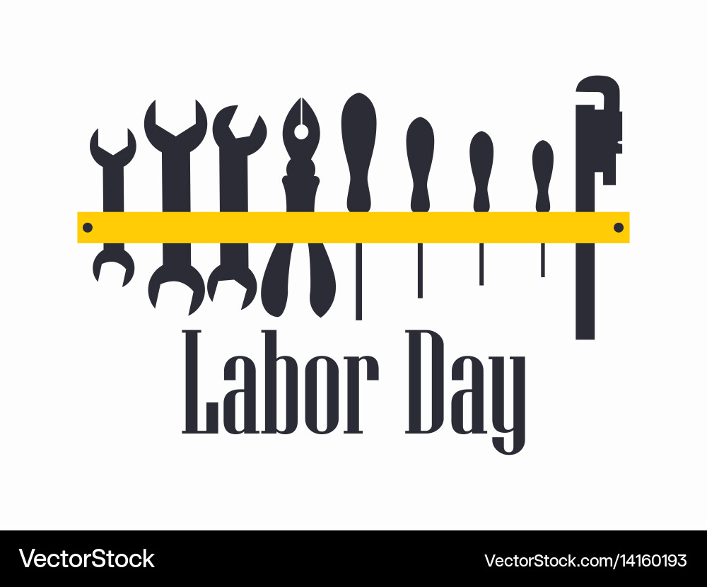 Labour day engineer tools Royalty Free Vector Image
