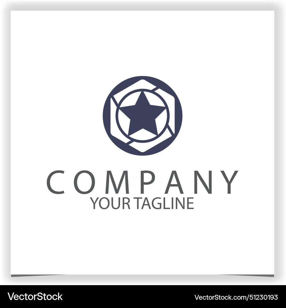 Polygonal star logo design template Royalty Free Vector
