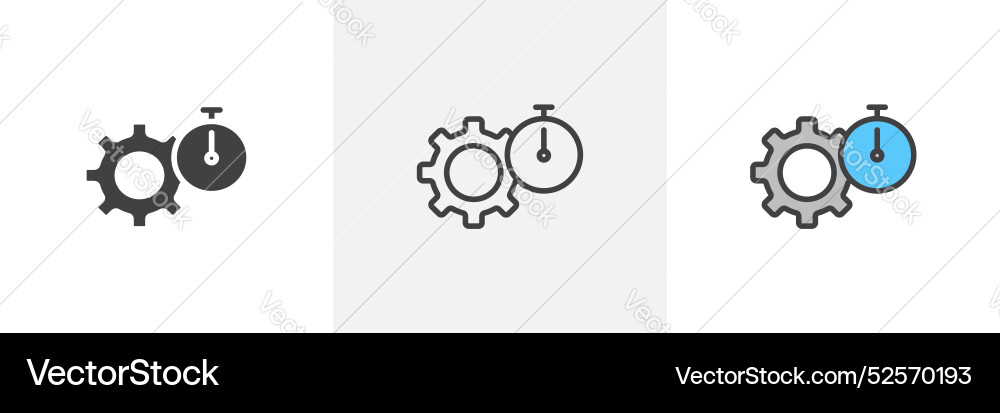 Productivity icon set on white background Vector Image