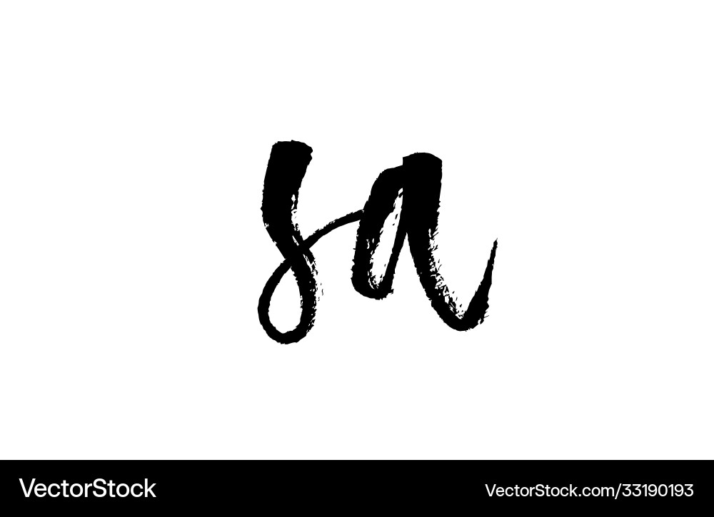 Sa s a alphabet letter logo icon combination Vector Image