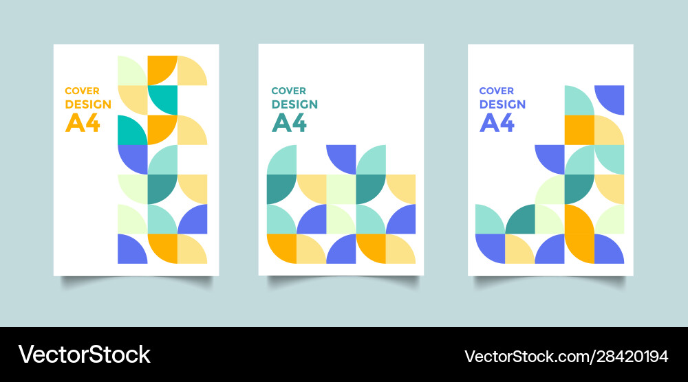 Abstract a4 cover background with geometric shapes
