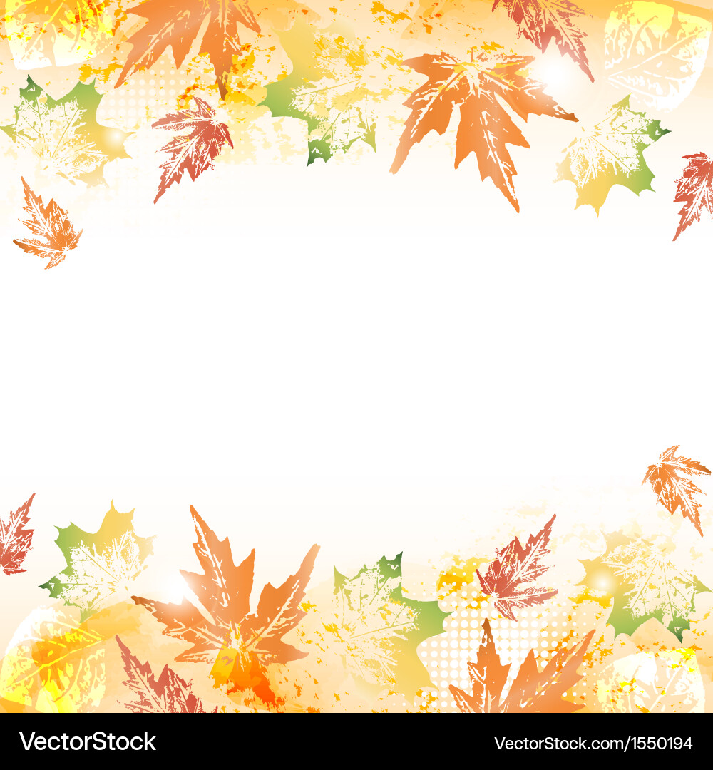 Autumn Leaf Background Royalty Free Vector Image