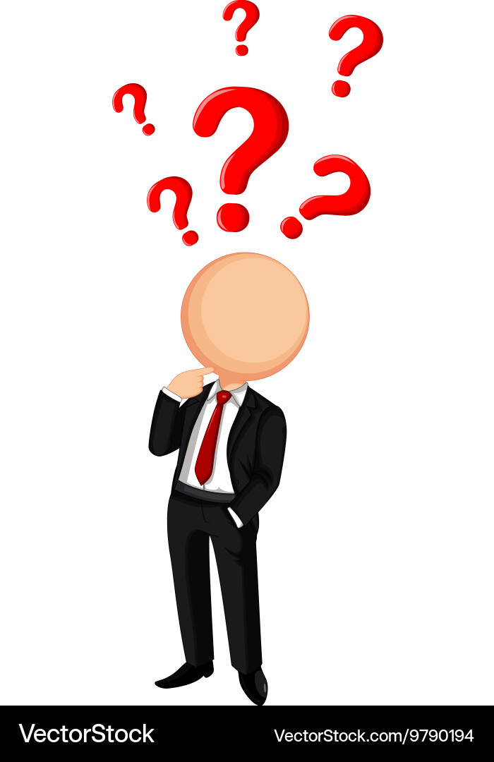 Businessman confused Royalty Free Vector Image