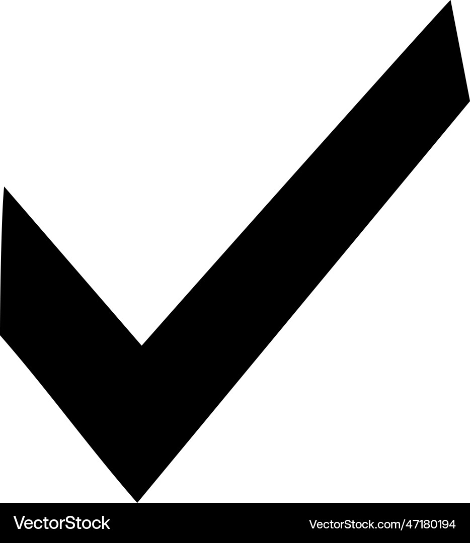 Check mark tik icon image Royalty Free Vector Image