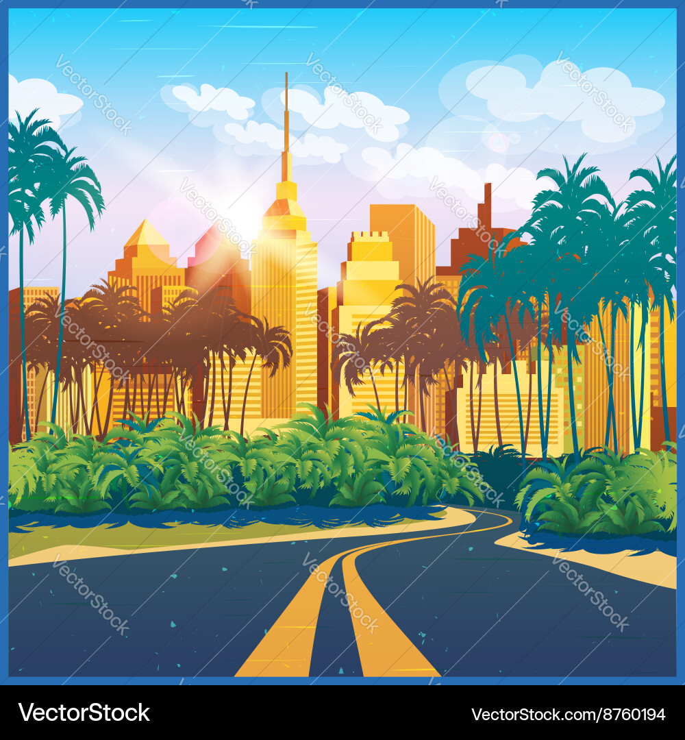 City Royalty Free Vector Image - VectorStock