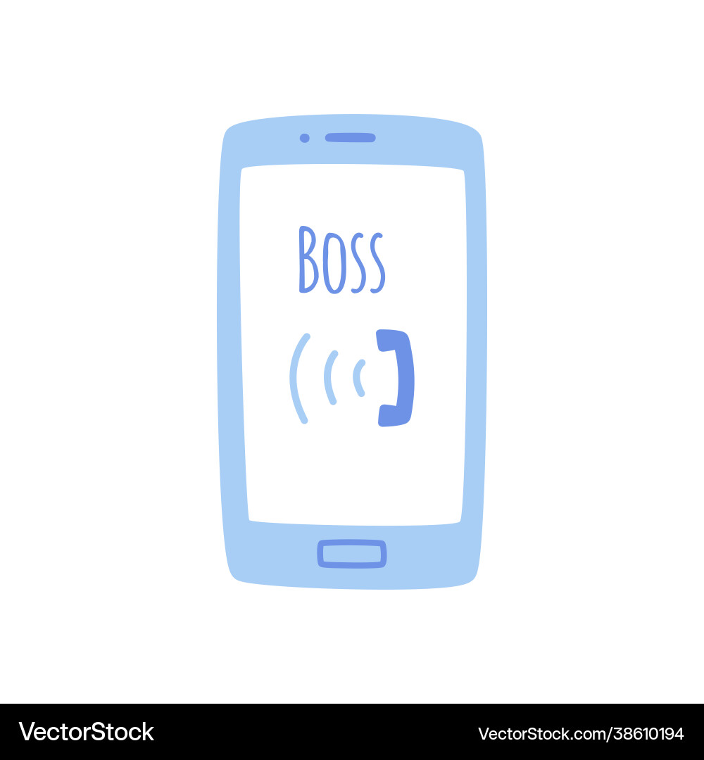 Cute phone with an incoming call Royalty Free Vector Image
