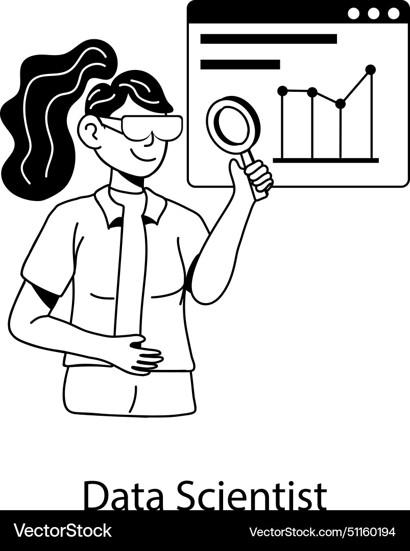 Data scientist Royalty Free Vector Image - VectorStock
