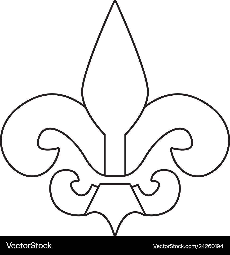 Fleur de lis cartoon Lizenzfreies Vektorbild