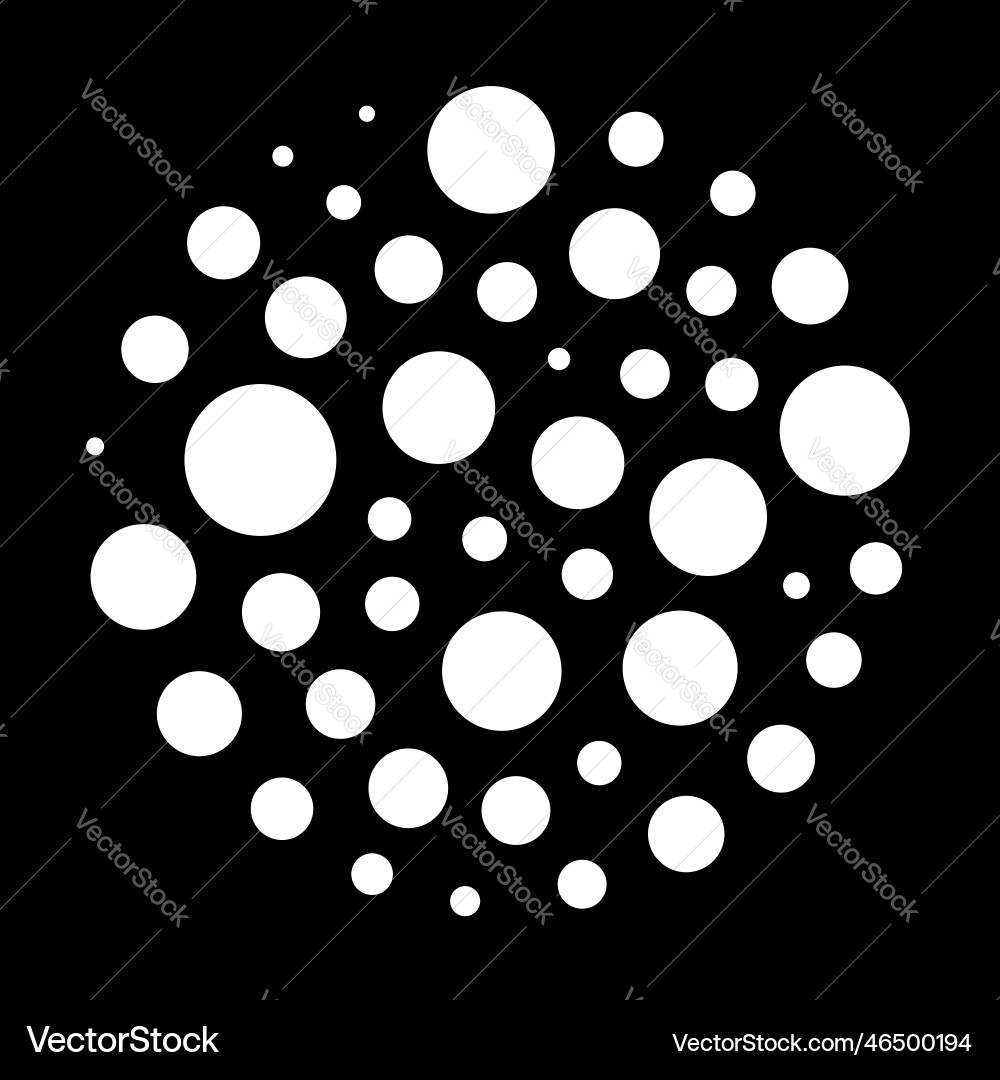 Gobo mask many white circle in different size Vector Image