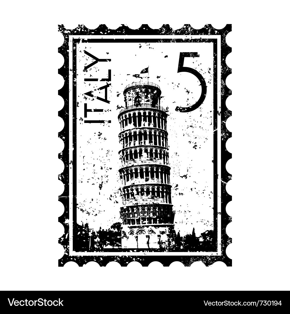Italy stamp icon Royalty Free Vector Image - VectorStock