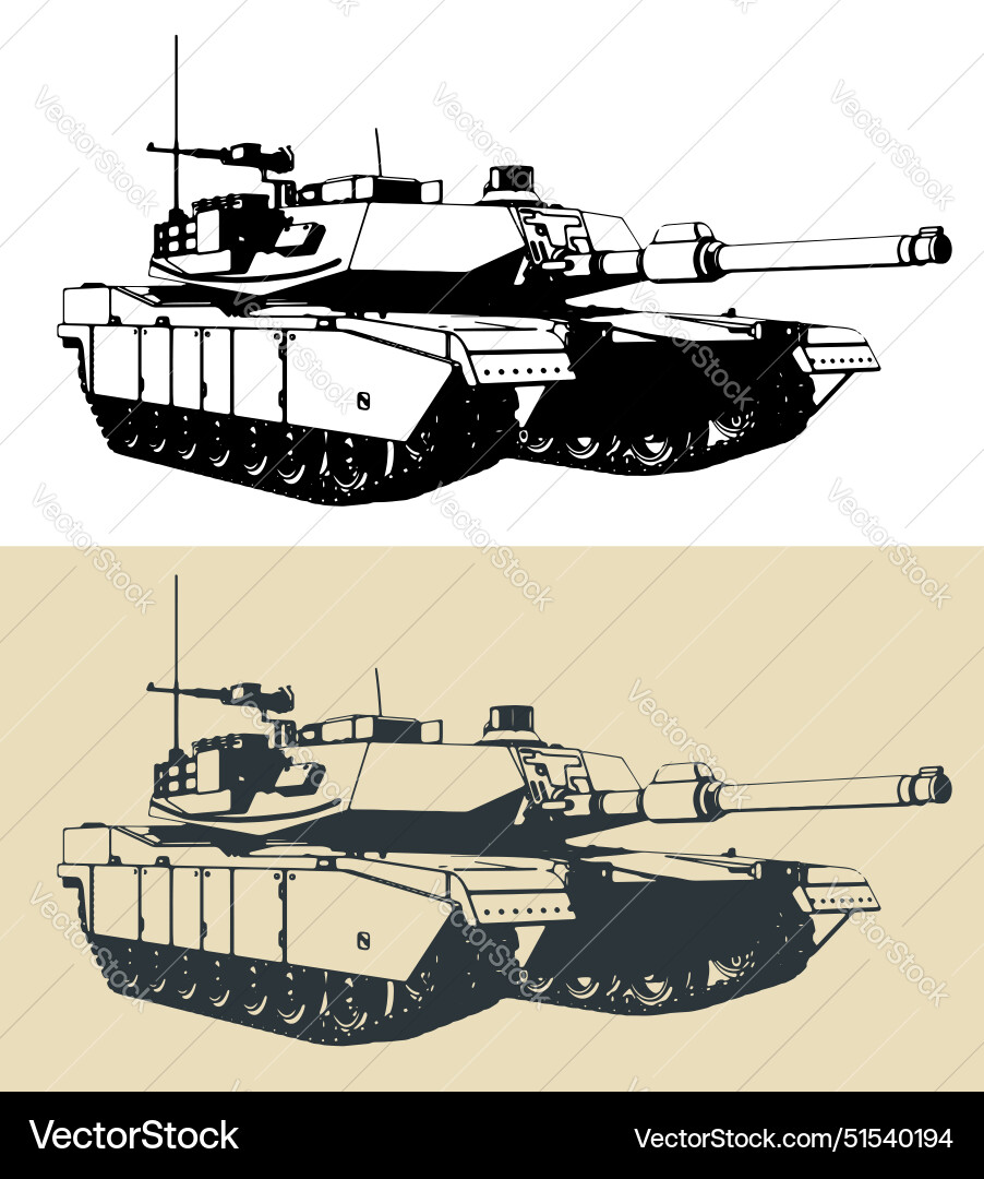 M1 abrams Royalty Free Vector Image - VectorStock