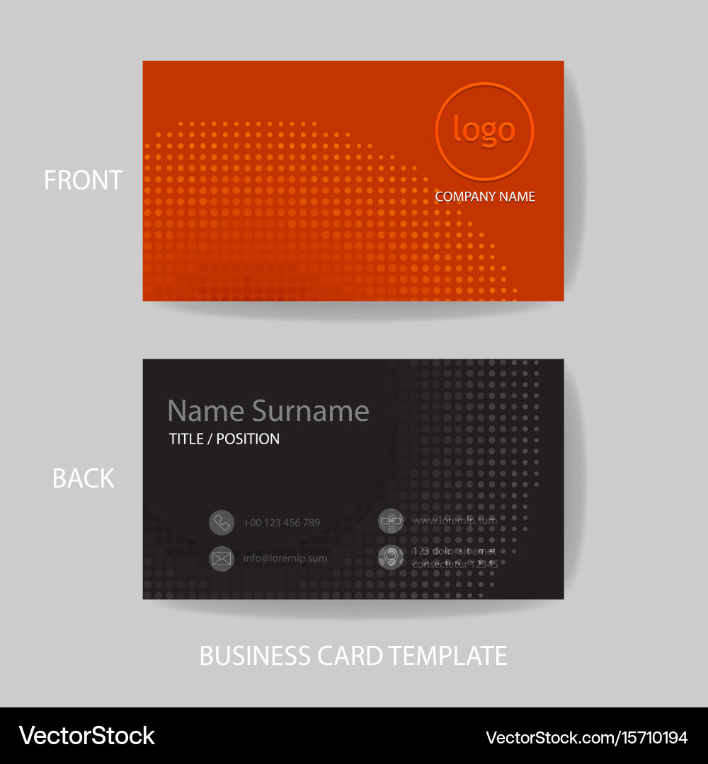Moderne und saubere Visitenkarten-Designvorlage Vektorbild