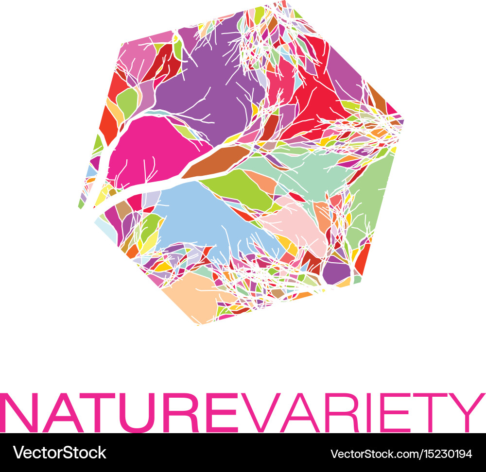 Nature variety logo poster Royalty Free Vector Image