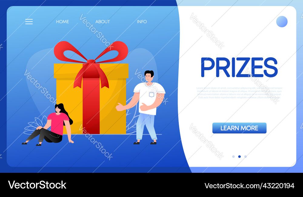 Prizes people in flat style 3d coupon reward Vector Image