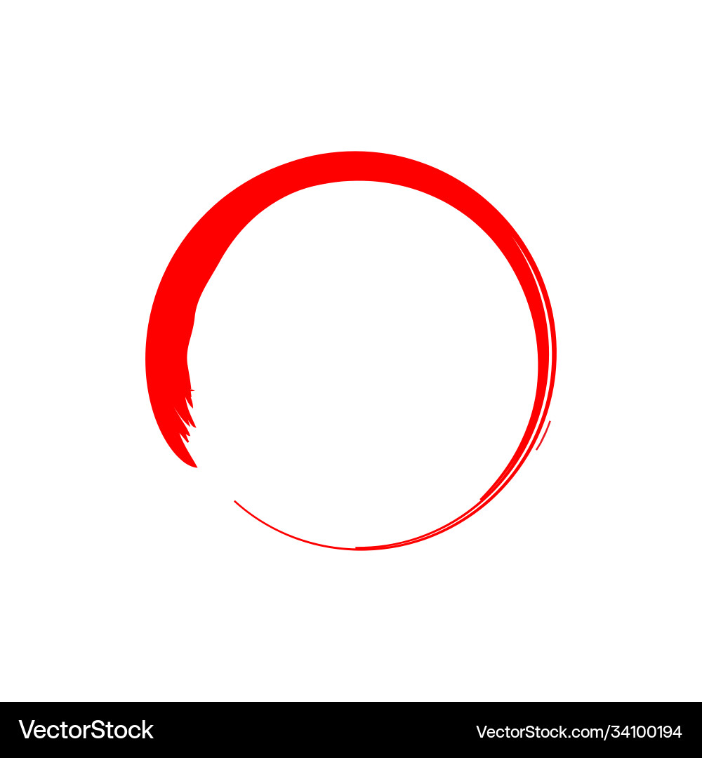 Red enso symbol Royalty Free Vector Image - VectorStock