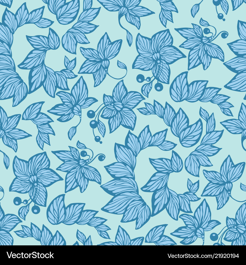 Seamless pattern in blue colors graphic Royalty Free Vector