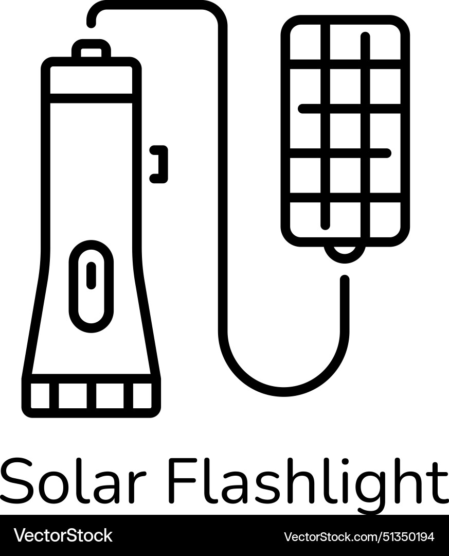 Solar flashlight Royalty Free Vector Image - VectorStock