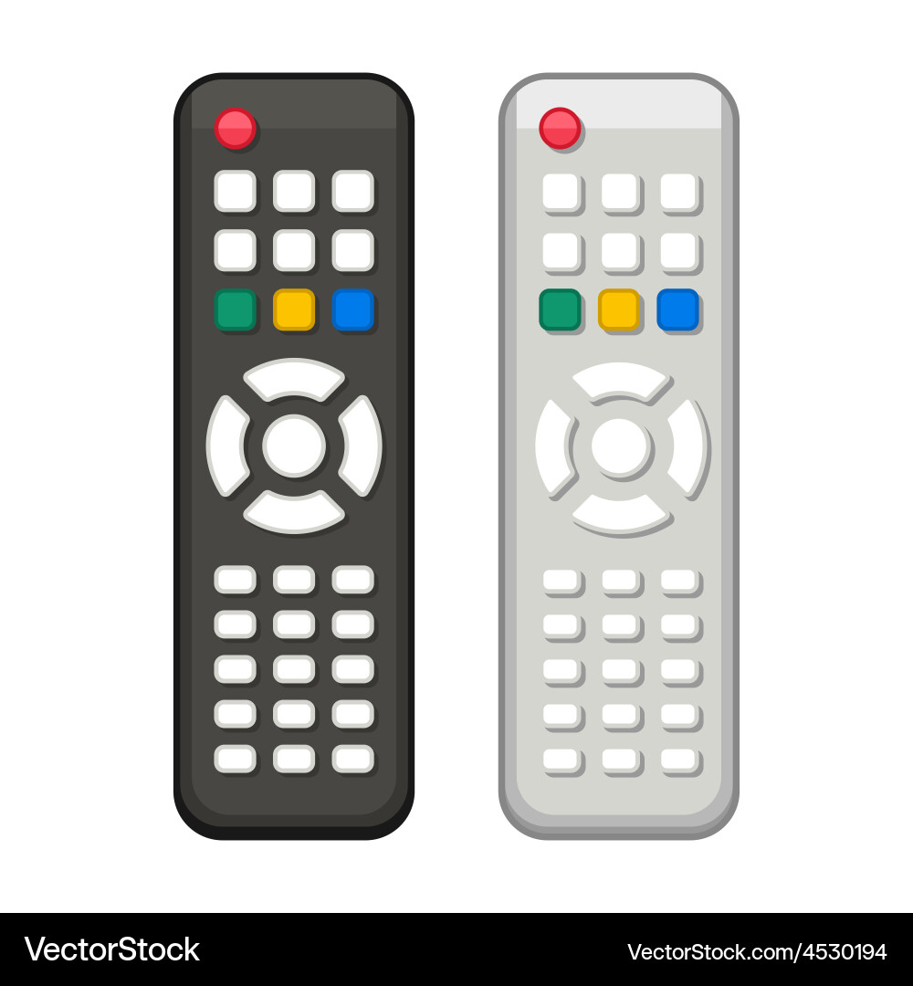 Tv remote control in black and white design Vector Image