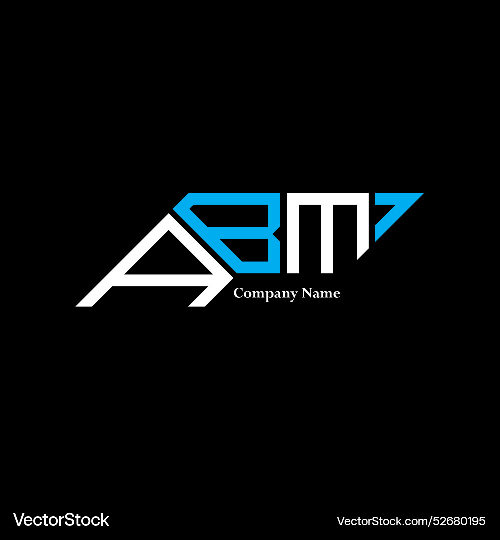 Abm logo design simple and modern Royalty Free Vector Image