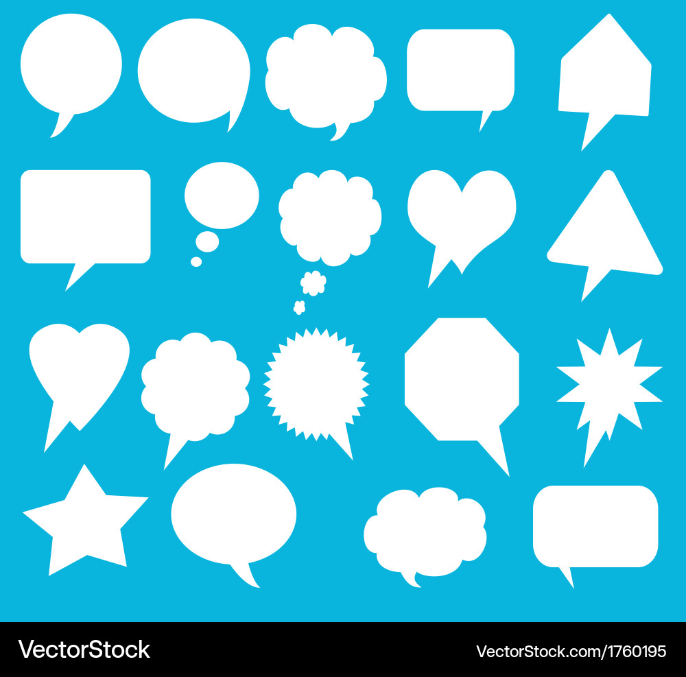 Blank empty speech bubbles Royalty Free Vector Image