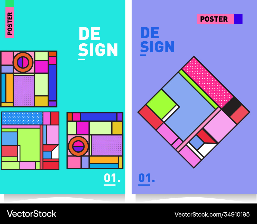 Cover and poster design template for magazine Vector Image