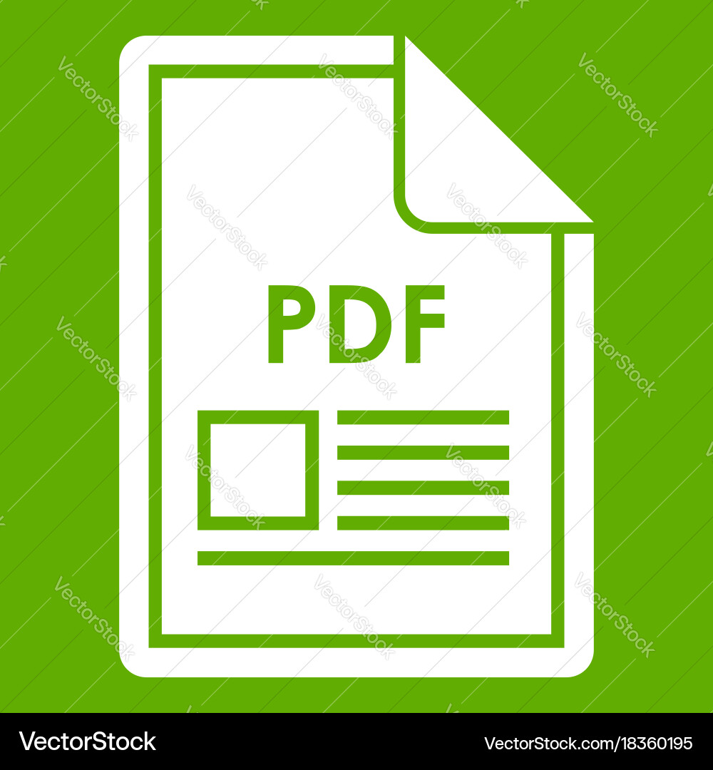 File pdf icon green Royalty Free Vector Image - VectorStock