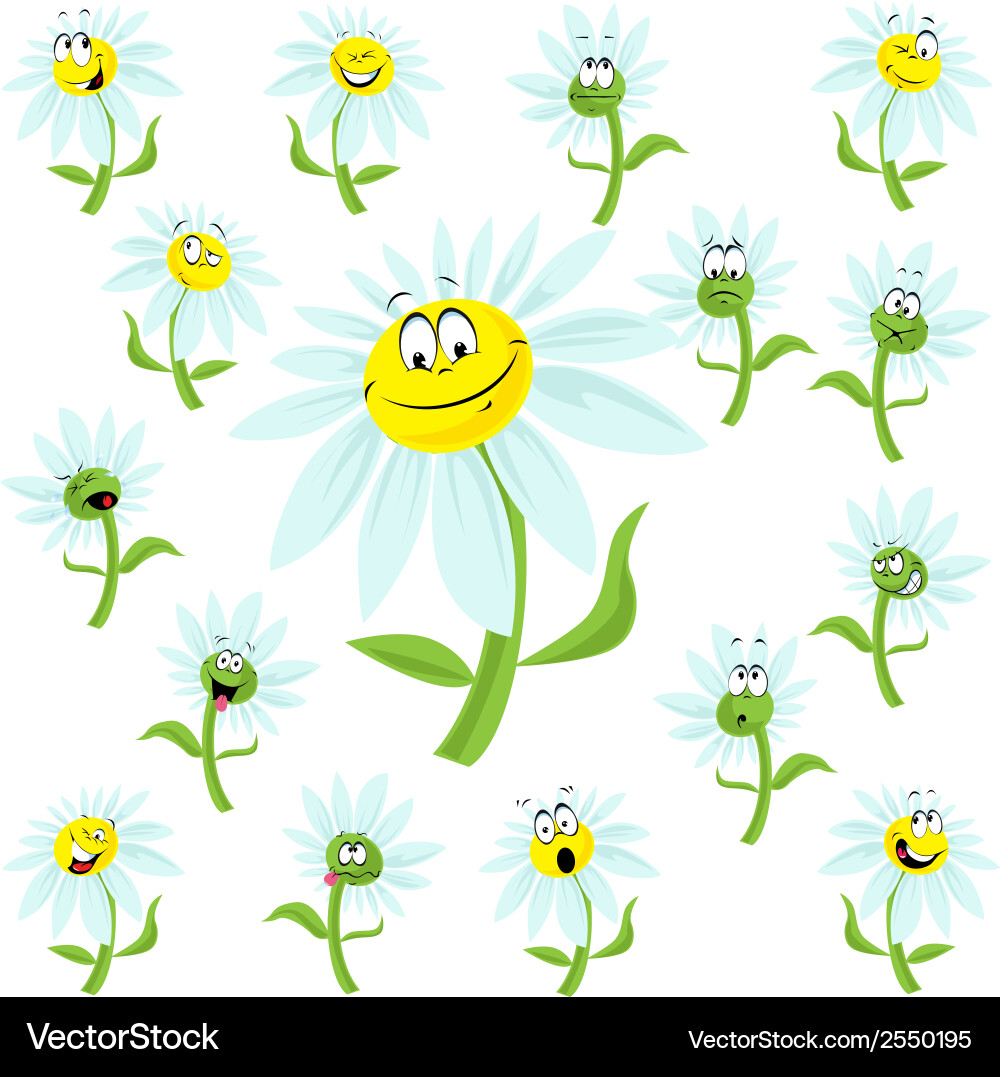 Flower cartoon Royalty Free Vector Image - VectorStock