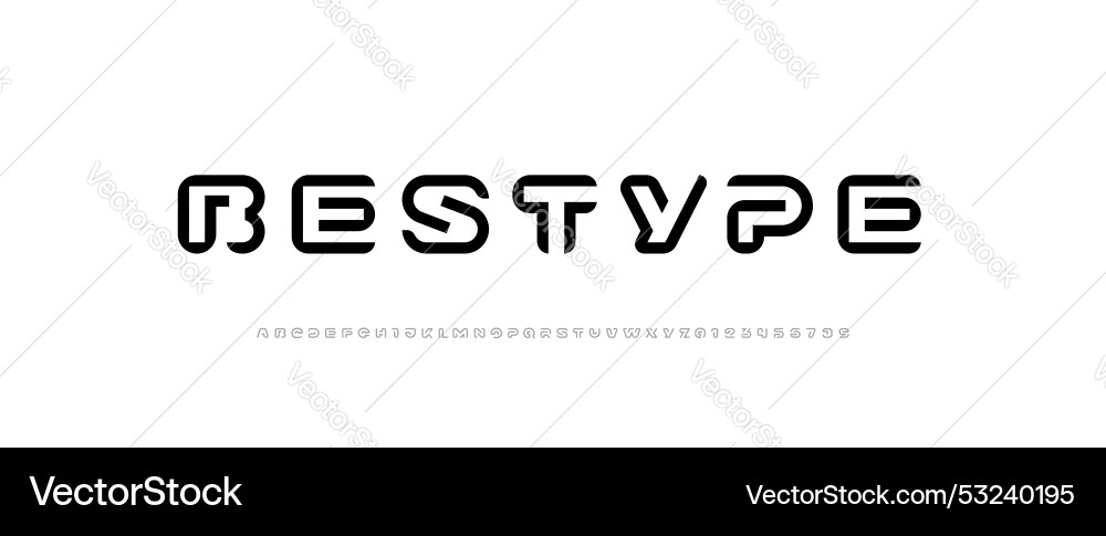 Font alphabet made technology style Royalty Free Vector
