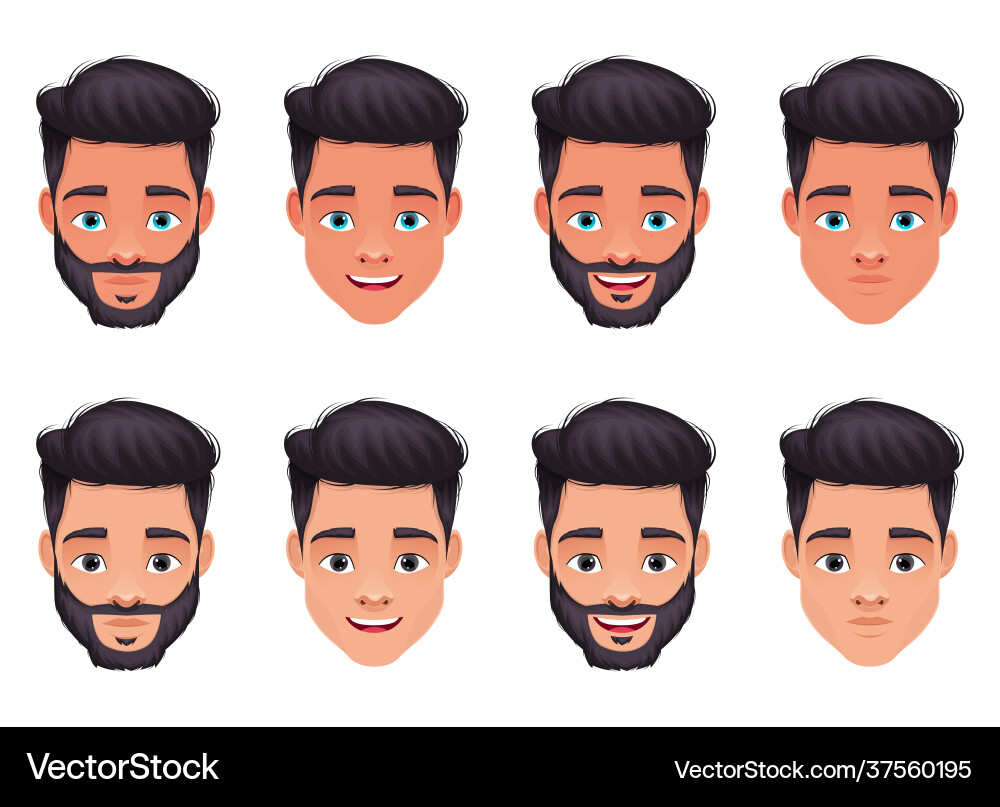 Man face design isolated on white background Vector Image