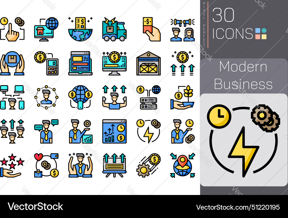 Modern business color line Royalty Free Vector Image