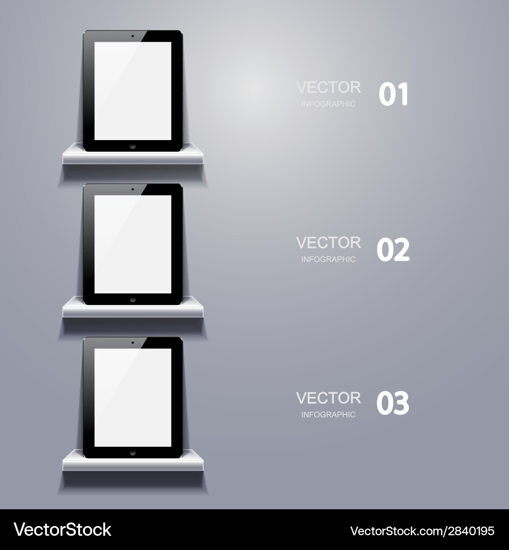 Moderne Computer-Tablette Infografik Lizenzfreier Vektor