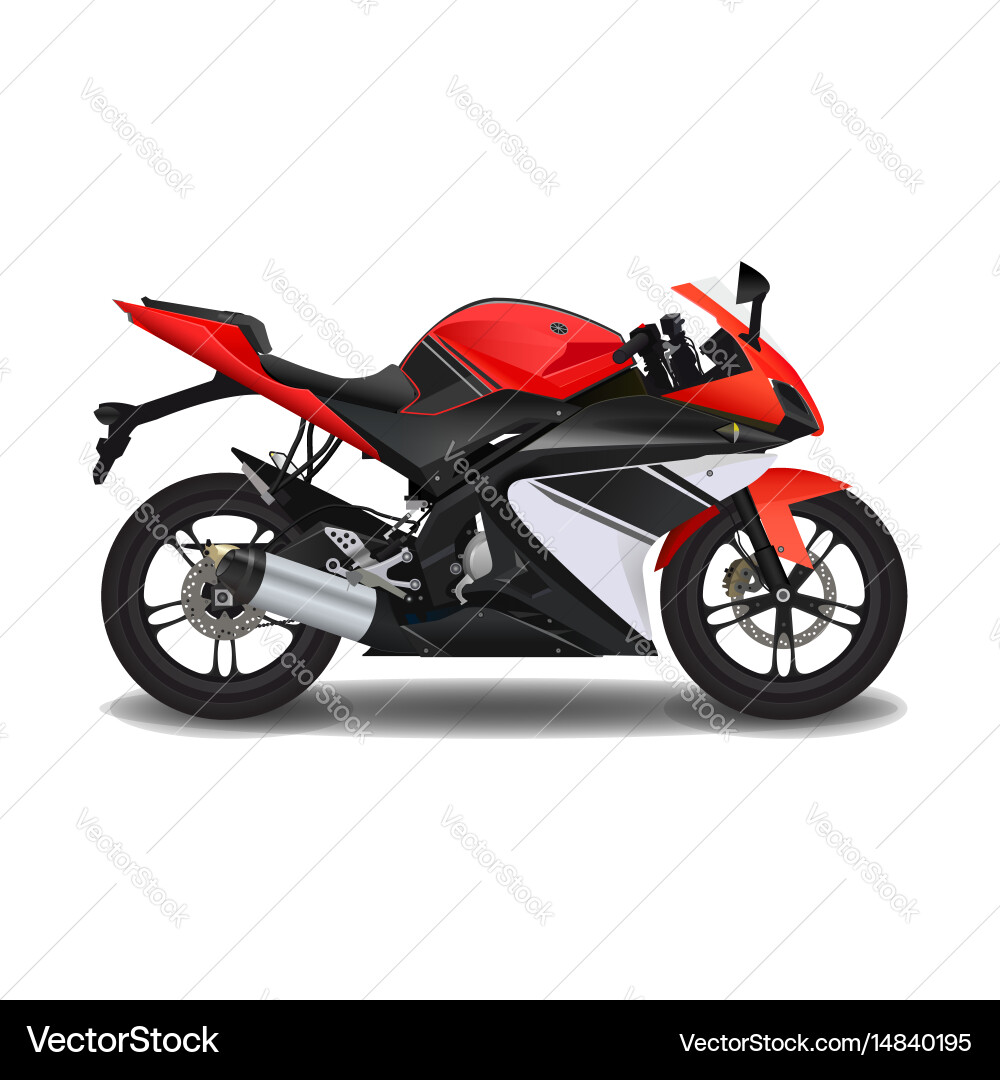 Motorcycle red sport bike Royalty Free Vector Image