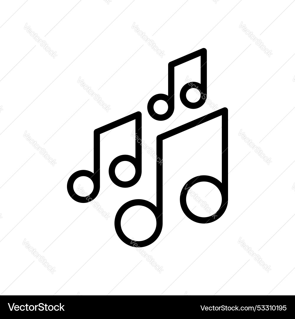 Music icon isolated on white background Royalty Free Vector