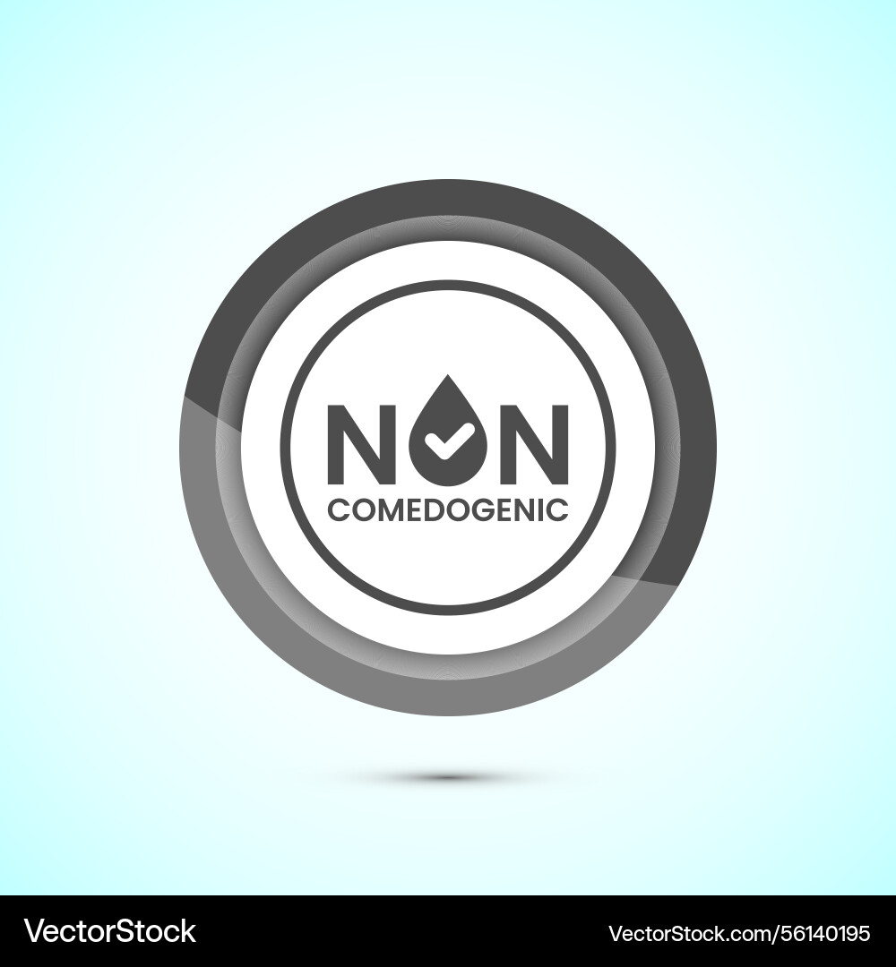 Non comedogenic icon design non comedogenic Vector Image
