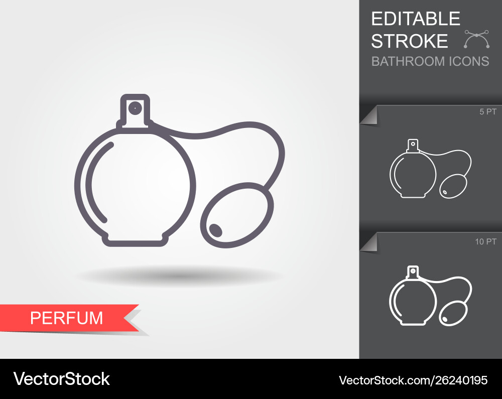 Perfume line icon with editable stroke Royalty Free Vector