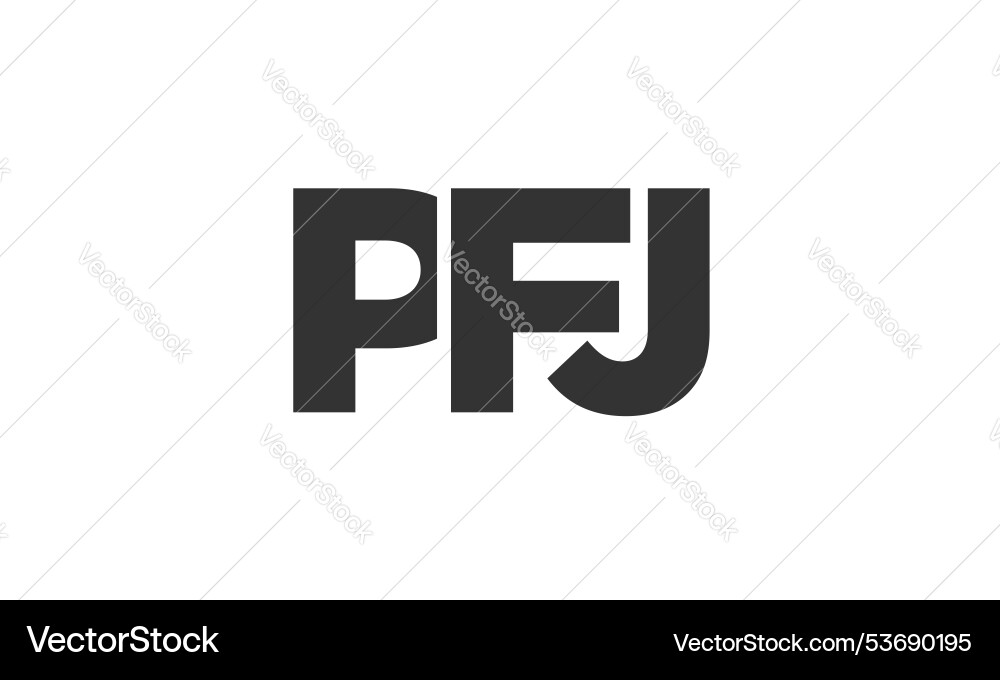 Pfj Logo Design Template mit stark und modern Vektorbild
