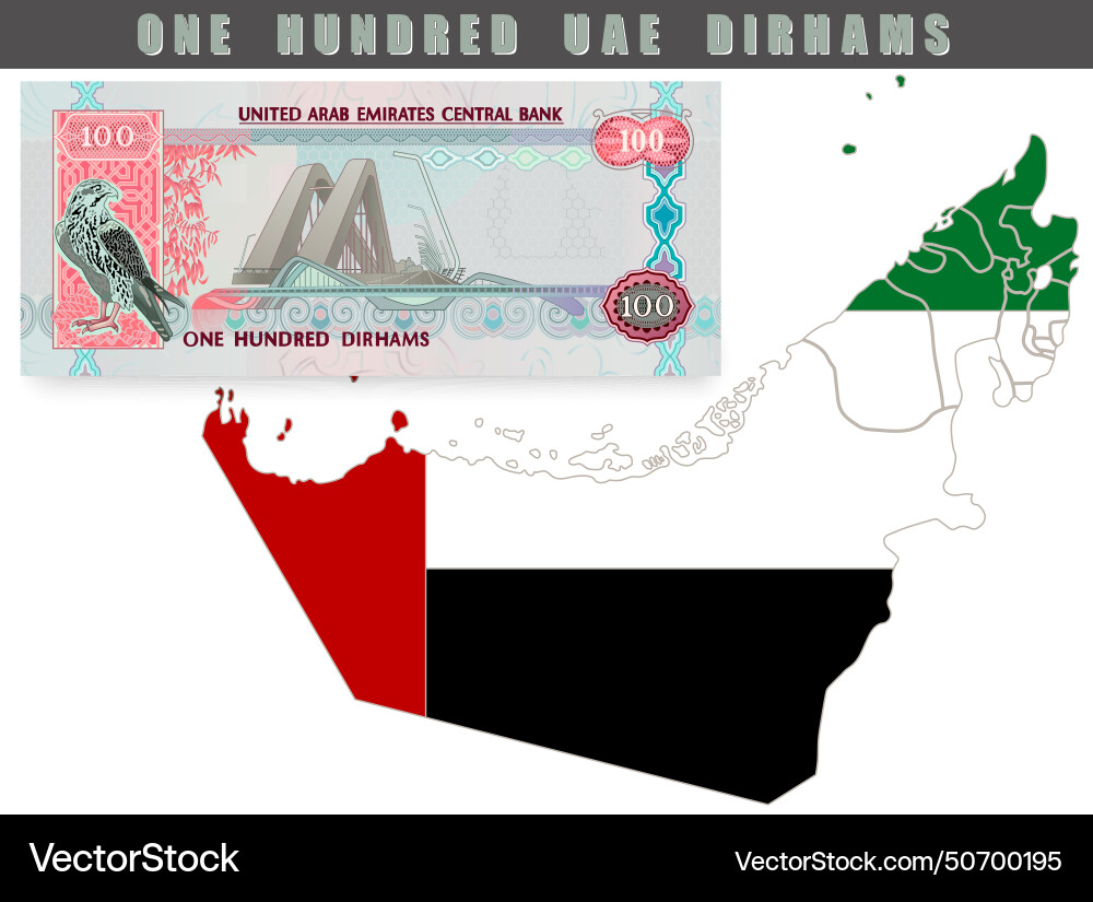 Realistic uae dirham Royalty Free Vector Image