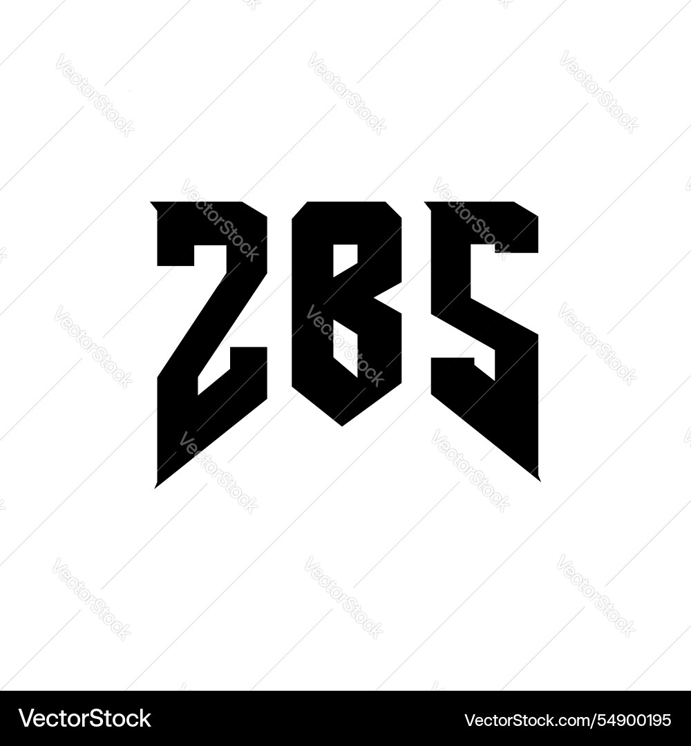 Zbs letter logo design for technology company Vector Image