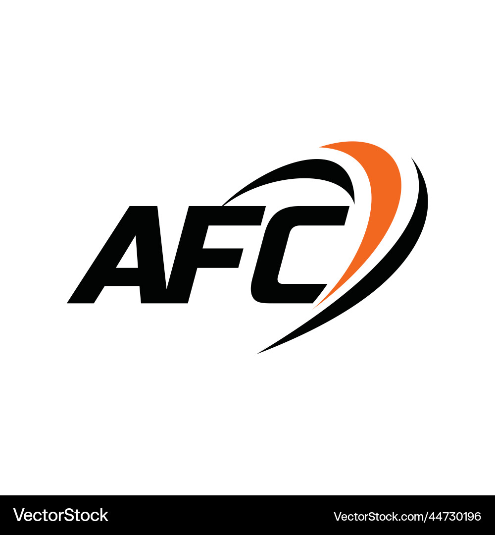 Afc monogram logo Royalty Free Vector Image - VectorStock