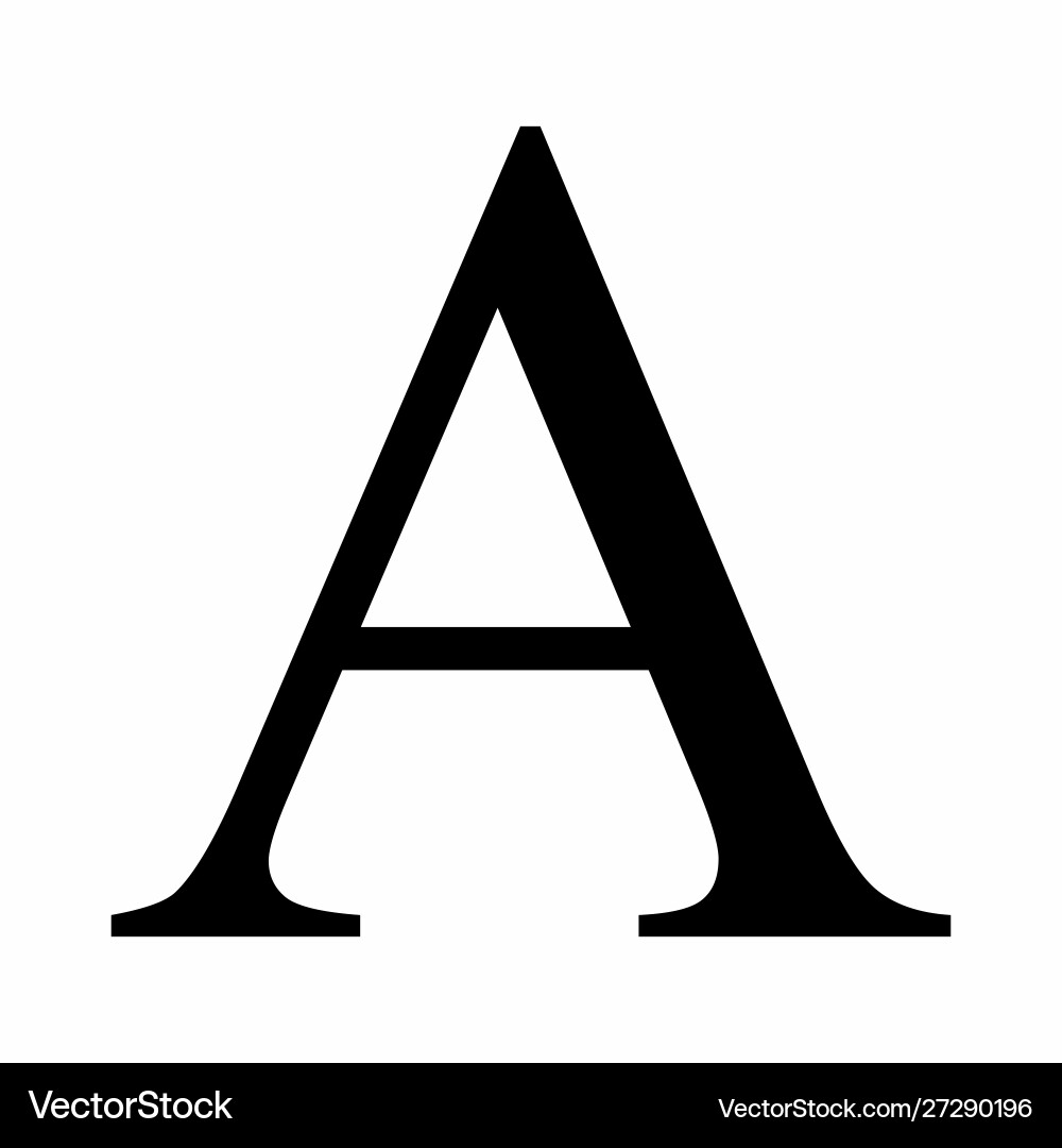 Alpha icon Royalty Free Vector Image - VectorStock